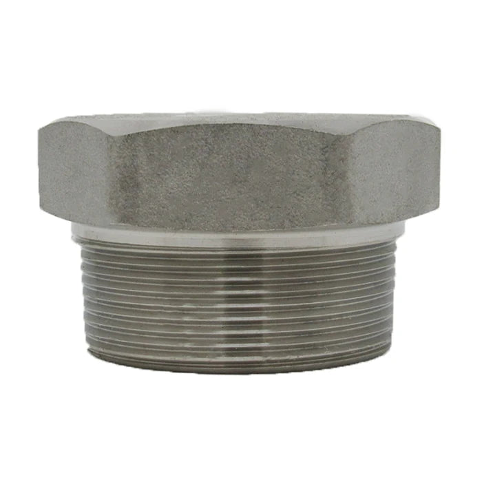 3/8" Stainless Steel Hex Plug, 3000# Threaded 316/316L A/SA182