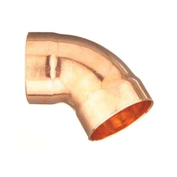 Solder 45 Degree DWV Elbow, 2 in, Fitting x C, Wrot Copper, Domestic