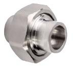 1" Stainless Steel O-Ring Union with Viton Seal, 3000# Socket Weld 316 ...